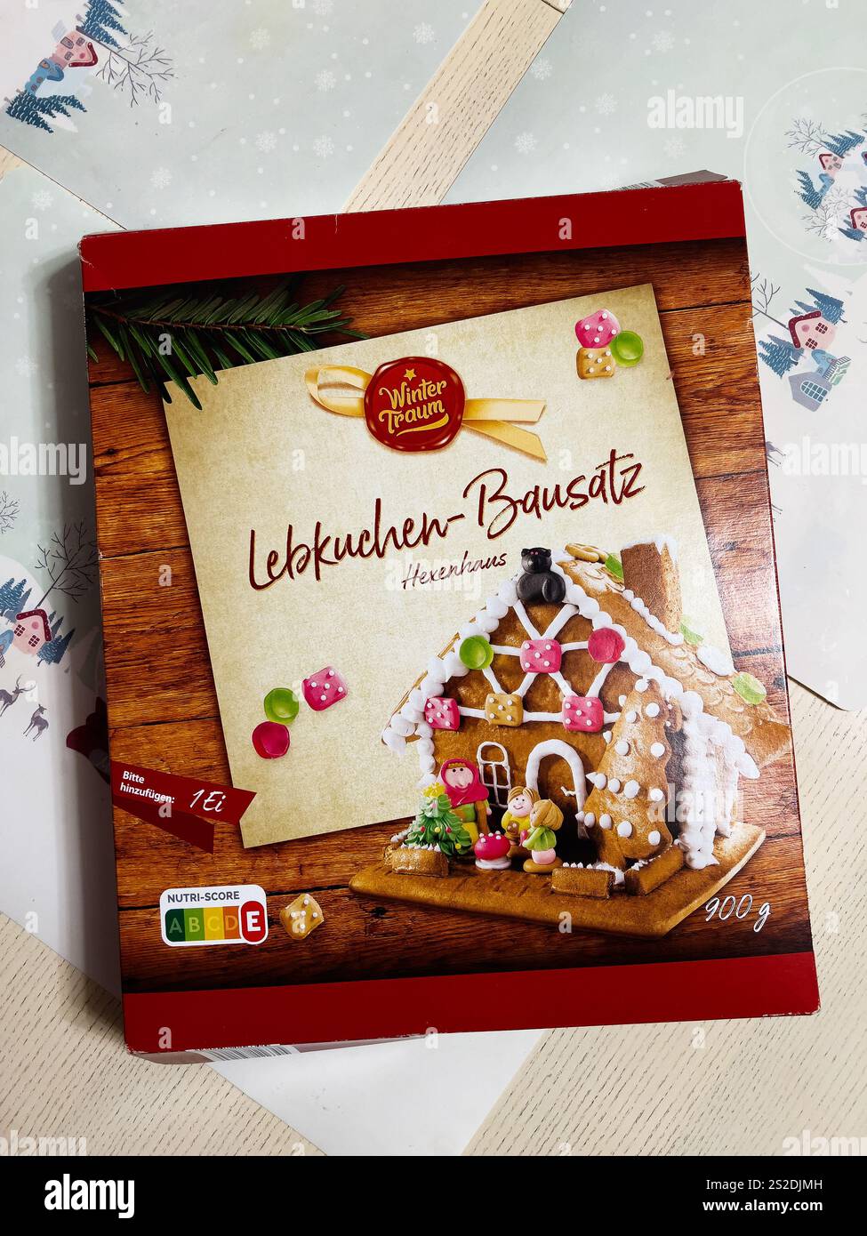 Kyiv, Ukraine - January 07, 2025: Box of Germany gingerbread house kit ...