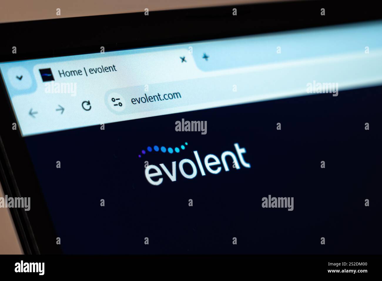 New York, USA - January 07, 2025: Evolent website displayed on computer ...