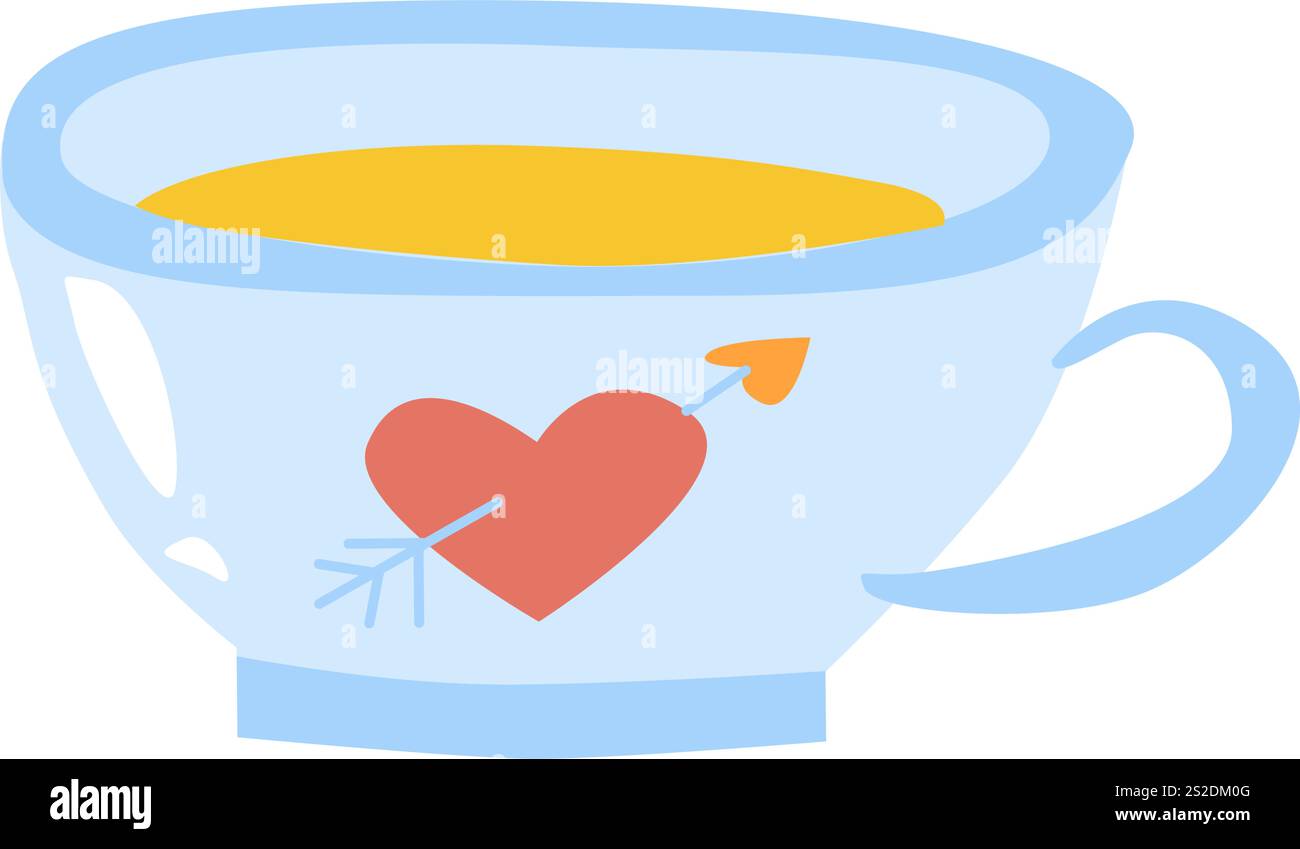Mug with heart Stock Vector Images - Alamy