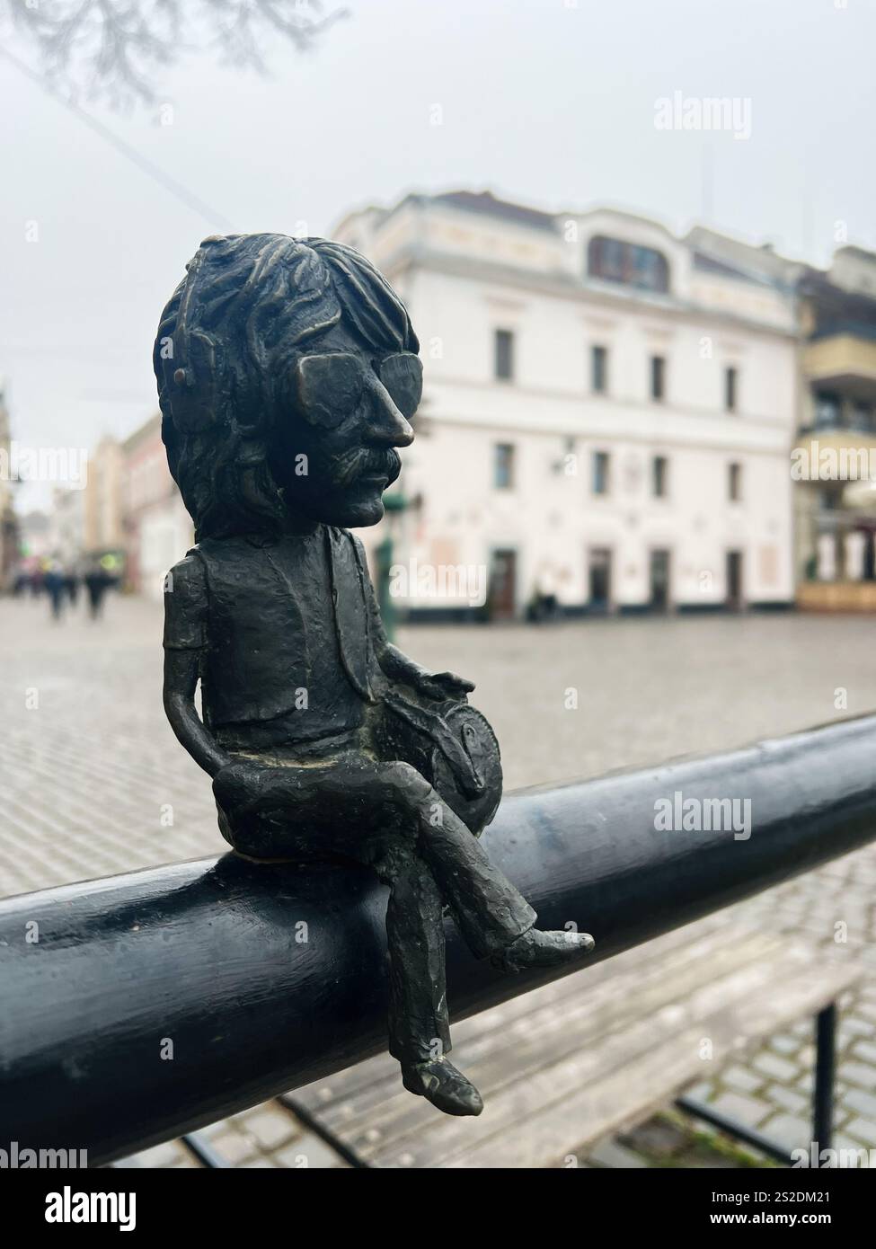 Uzhgorod, Ukraine - January 07, 2025: A miniature bronze sculpture John ...