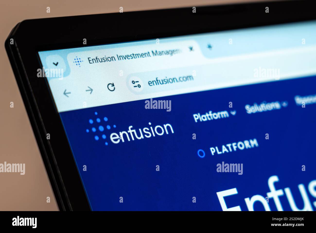 New York, USA - January 07, 2025: Enfusion website displayed on ...