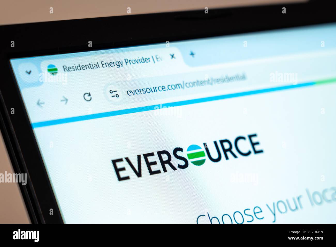 New York, USA - January 07, 2025: Eversource Energy website homepage ...