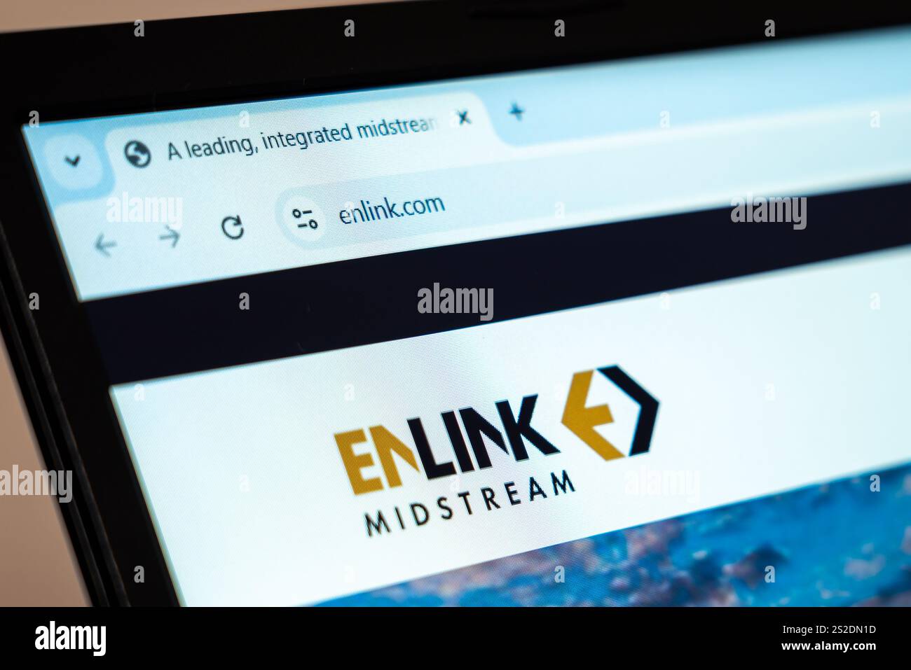 New York, USA - January 07, 2025: EnLink Midstream website homepage ...