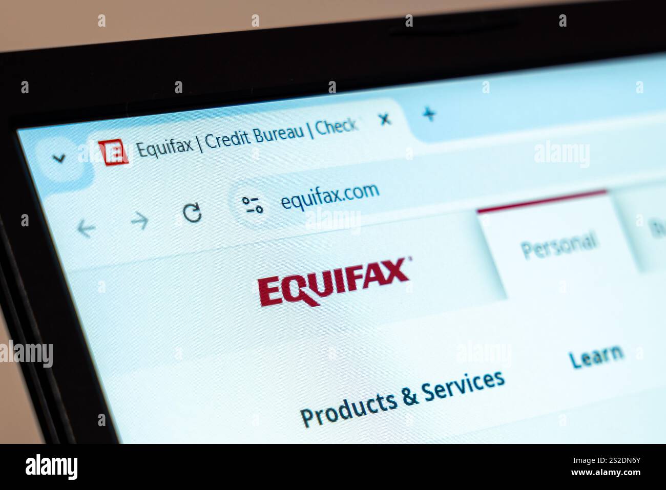 New York, USA - January 07, 2025: Equifax website homepage showcasing ...