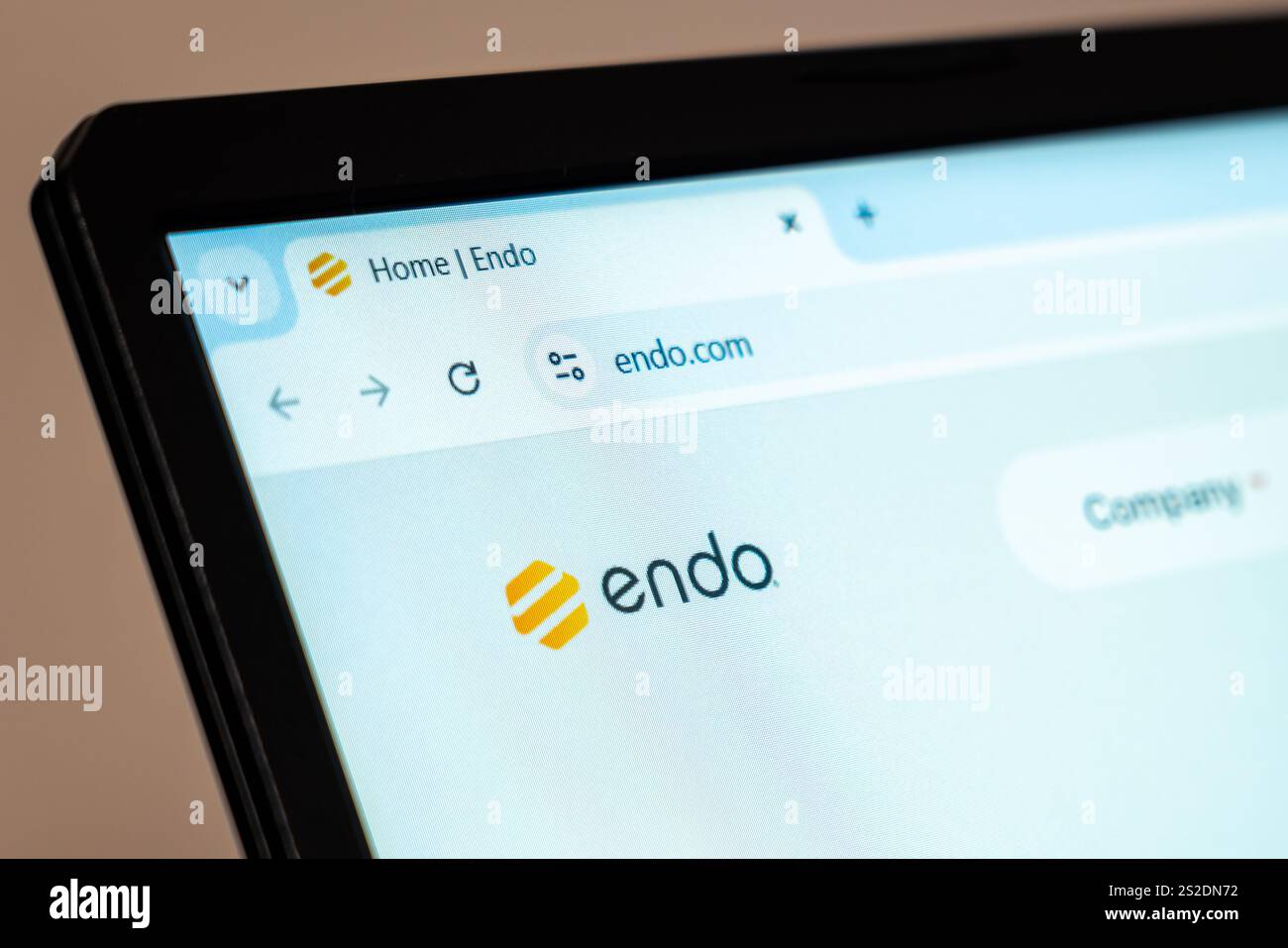 New York, USA - January 07, 2025: Endo website displayed on computer ...