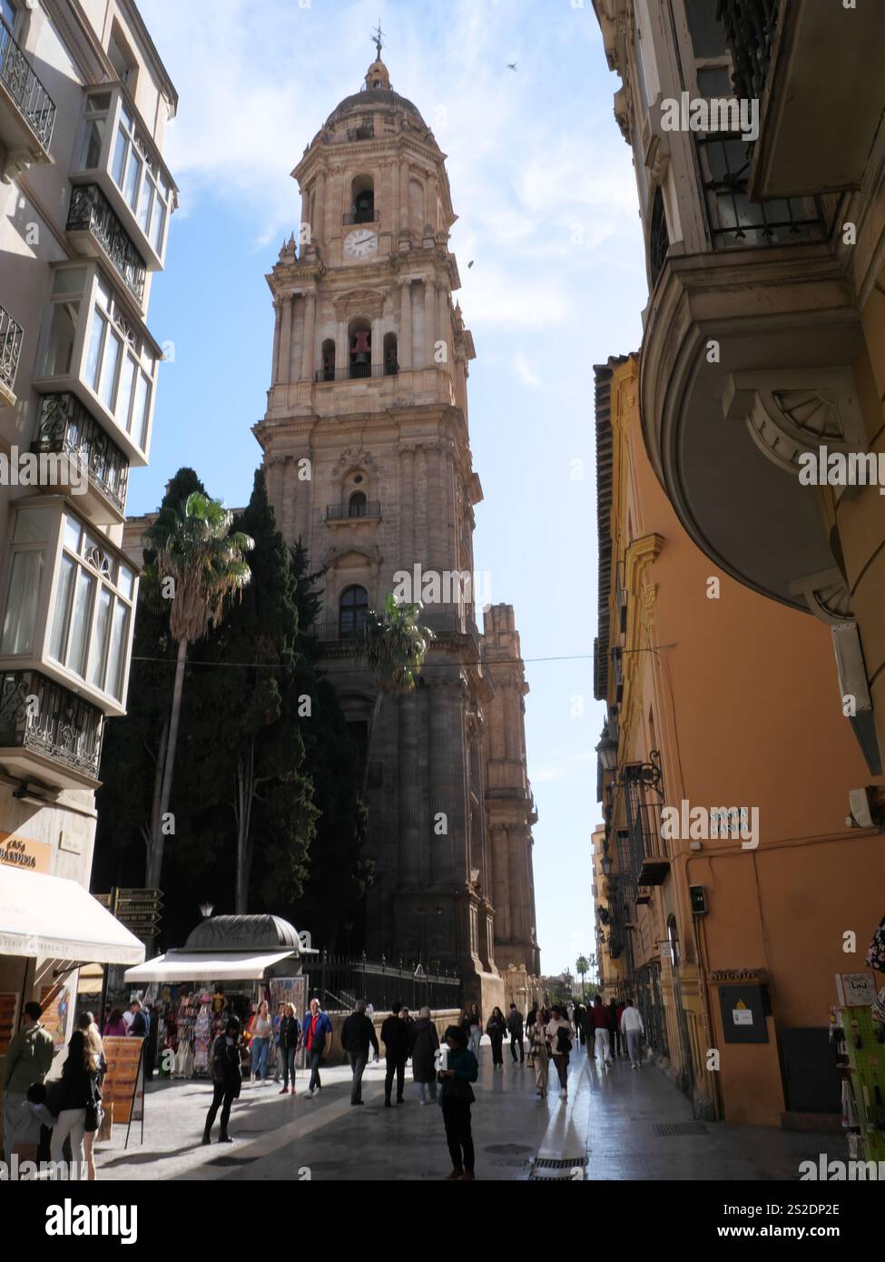 Historic tower and facade of Santa Iglesia Cathedral Basílica de la ...