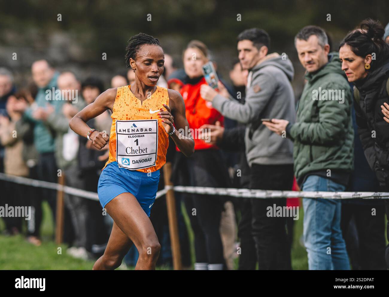 Beatrice Chebet participating in the Cross Juan Mugarza de Elgoibar ...