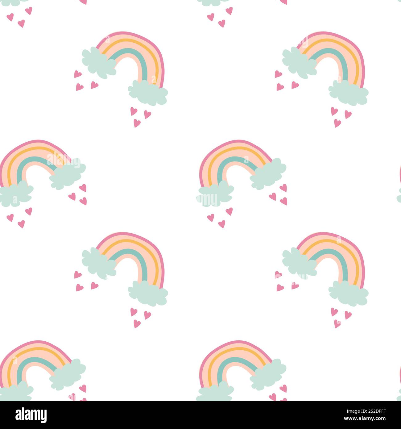 Whimsical pastel rainbow background Stock Vector Images - Alamy