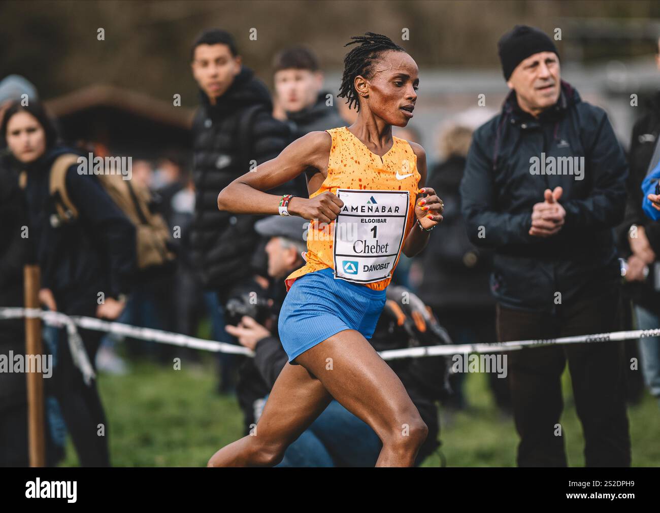 Beatrice Chebet participating in the Cross Juan Mugarza de Elgoibar ...