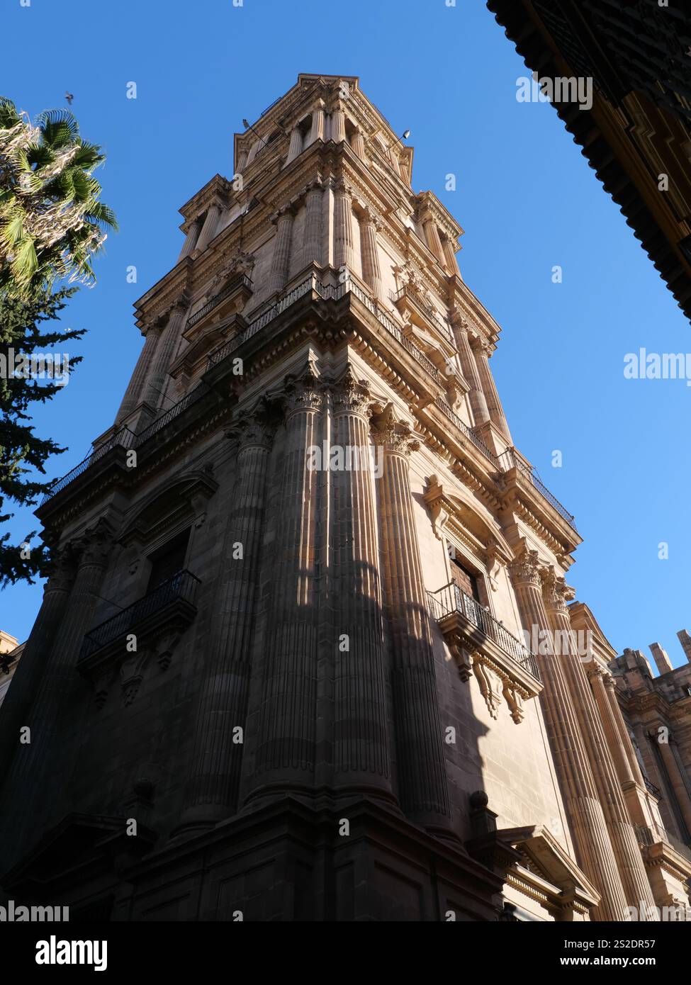 Historic tower and facade of Santa Iglesia Cathedral Basílica de la ...
