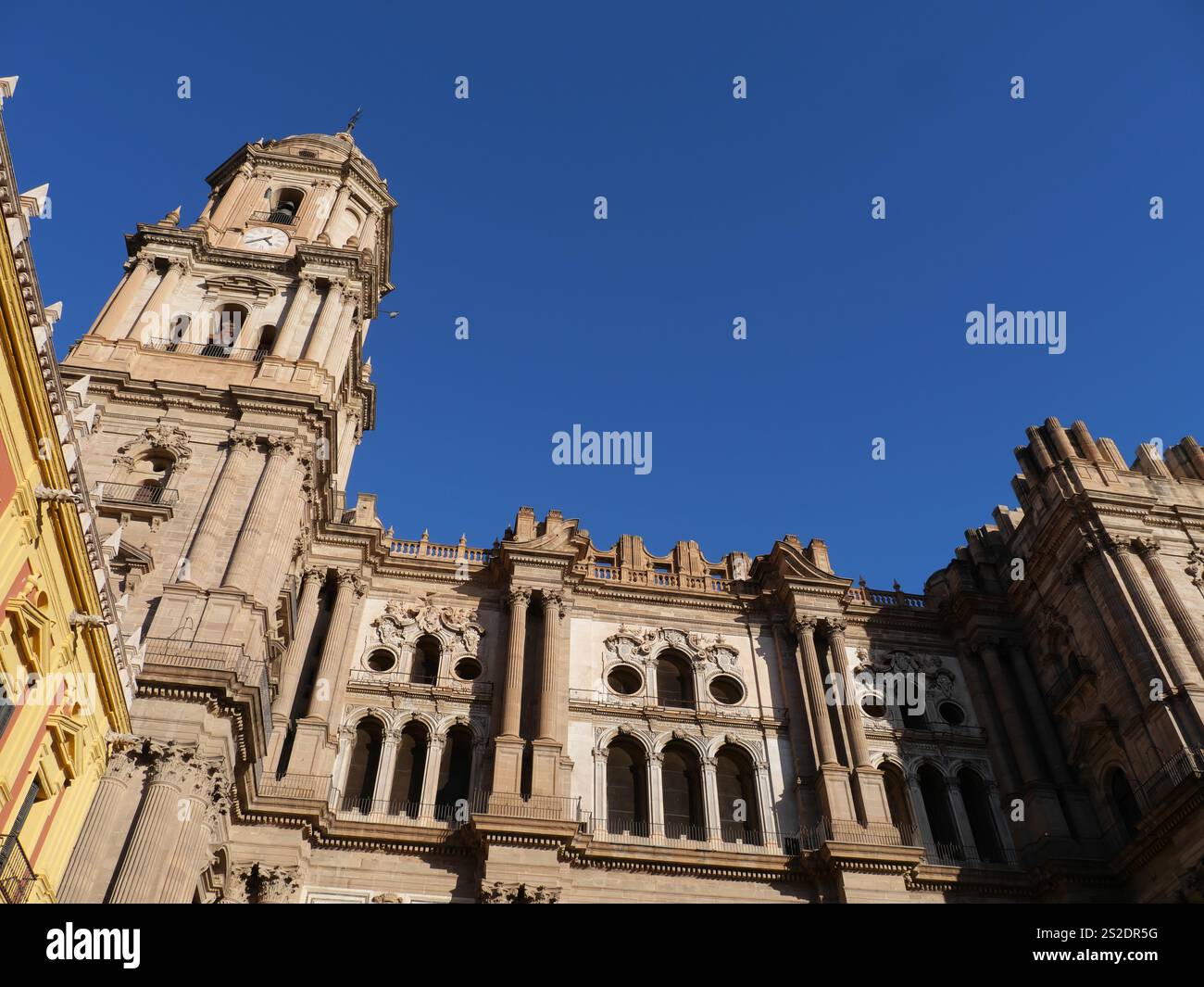 Historic tower and facade of Santa Iglesia Cathedral Basílica de la ...