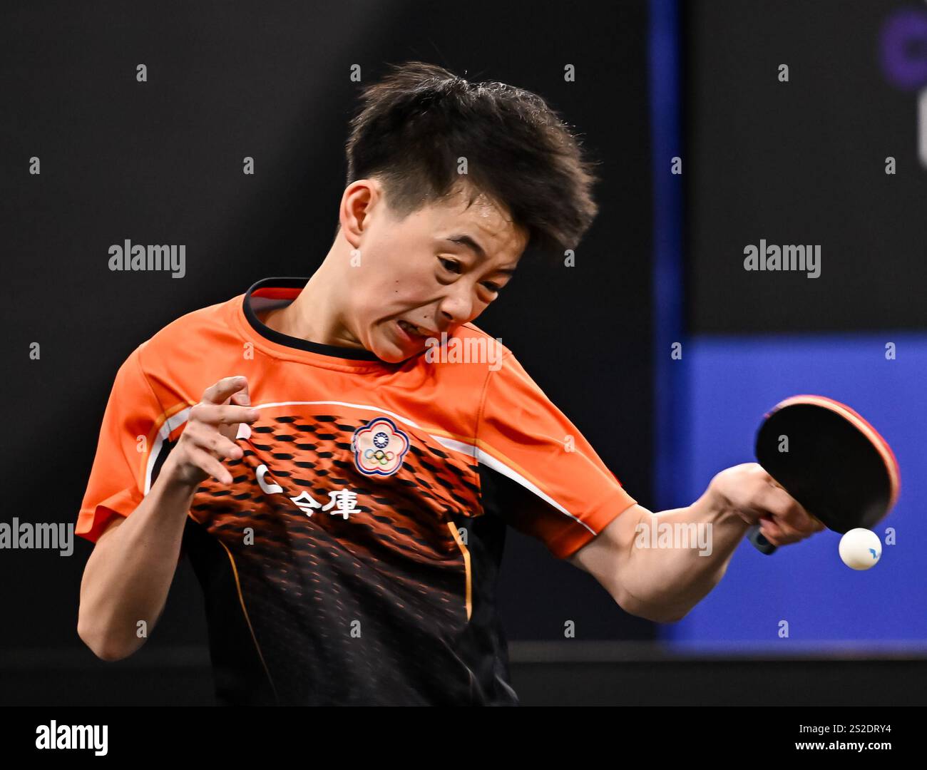 Doha, Qatar. 7th Jan, 2025. Kuo Guan-Hong of Chinese Taipei competes ...