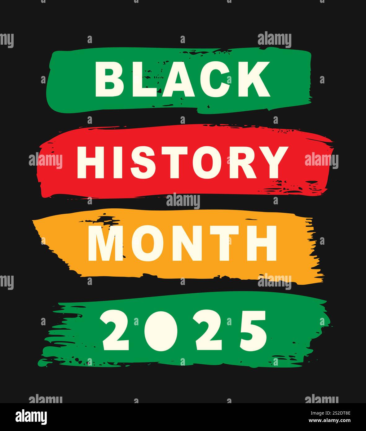 Black History Month 2025 African American Banner Stock Vector Image ...