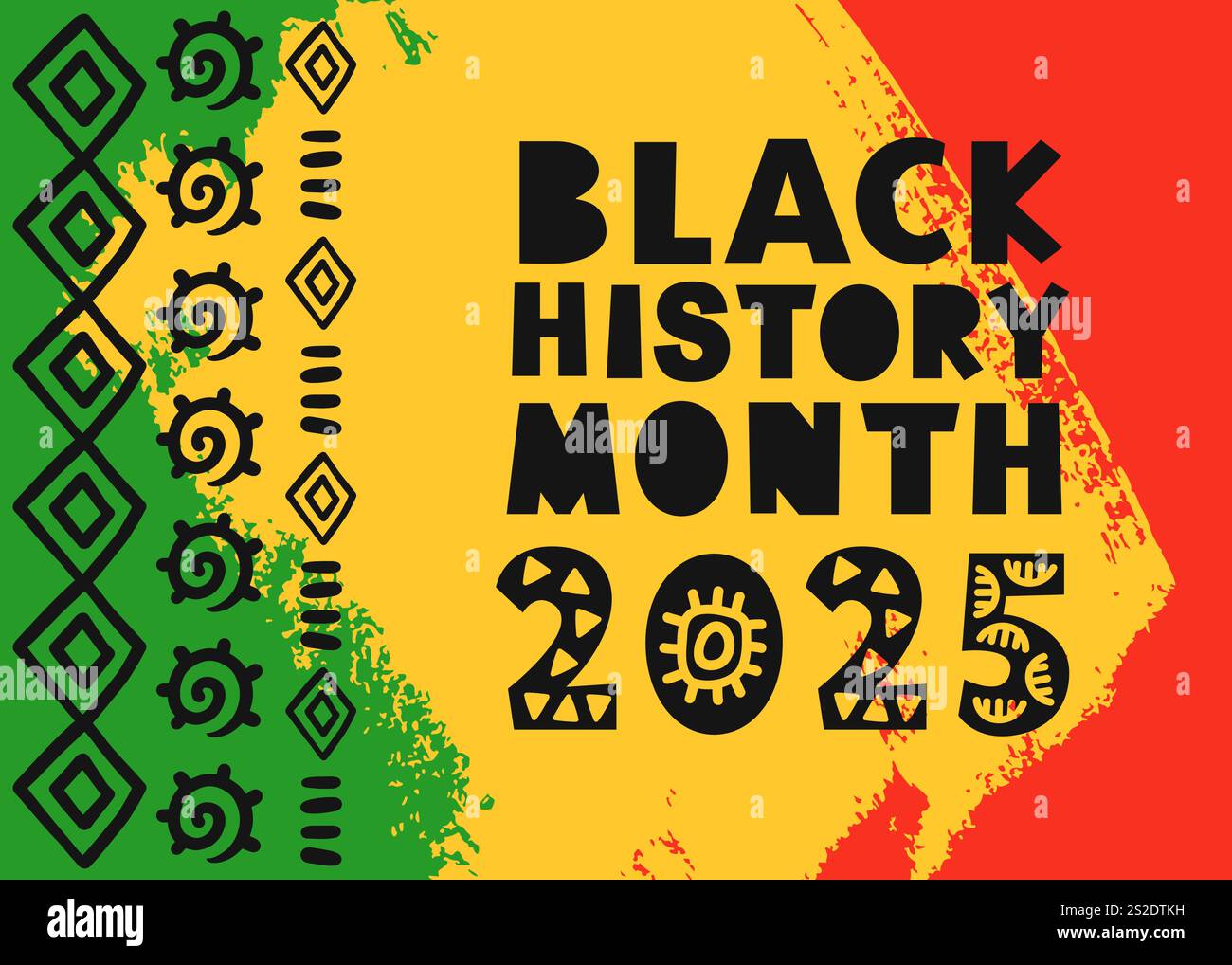 Black History Month 2025 African American Banner Stock Vector Image ...