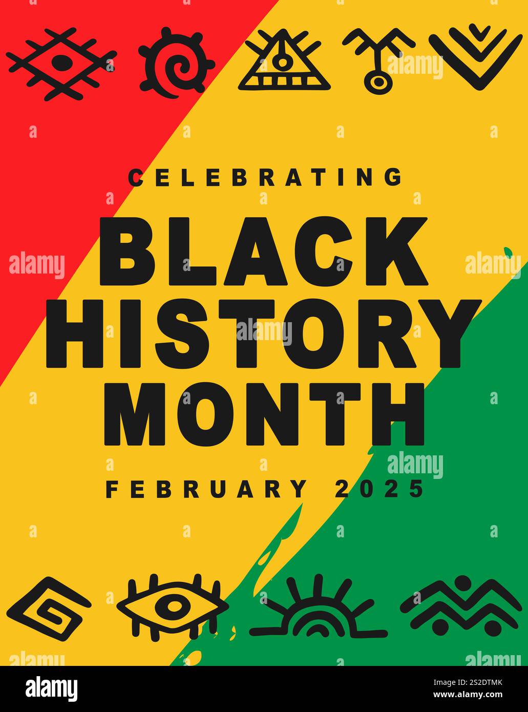 Black History Month 2025 African American Banner Stock Vector Image ...