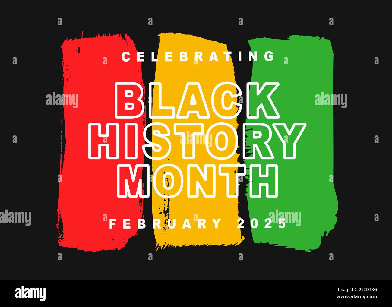 Black History Month 2025 African American Banner Stock Vector Image ...