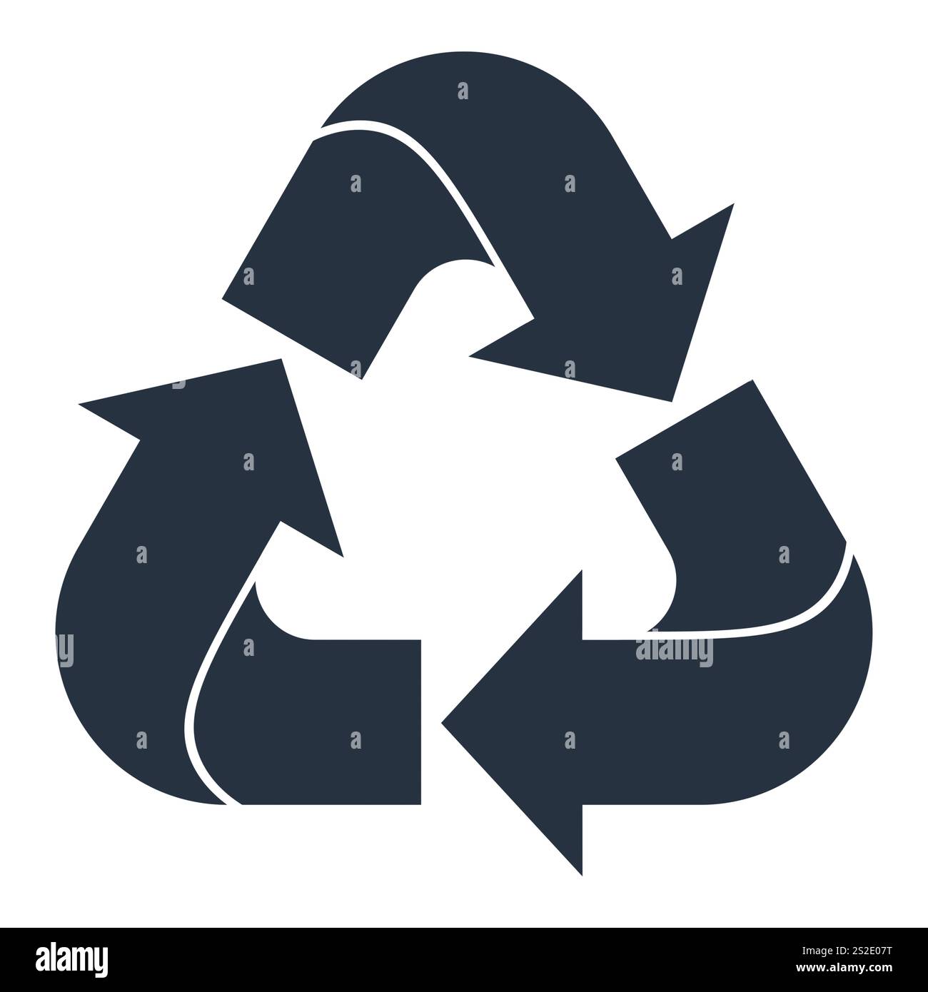 Recycling symbol. Three chasing arrows on white background Stock Photo ...