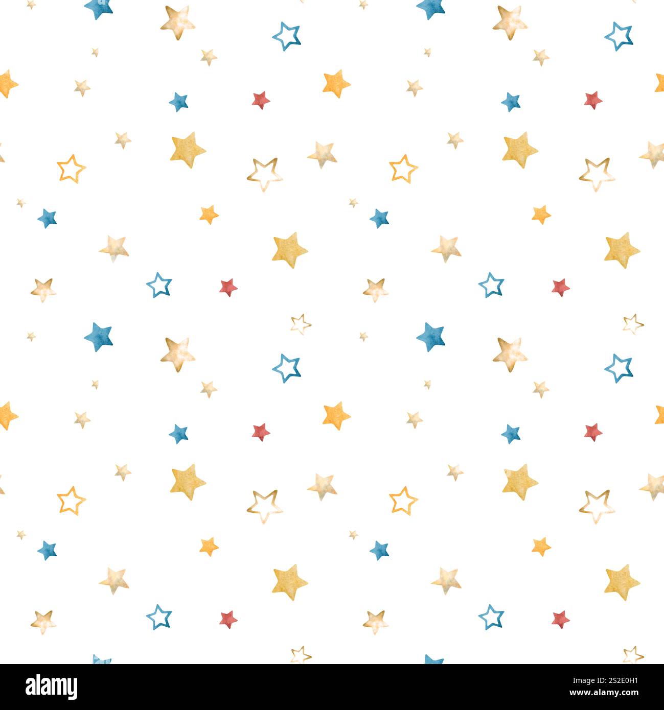 Cute little stars, seamless pattern. Little cute stars, yellow, pink ...