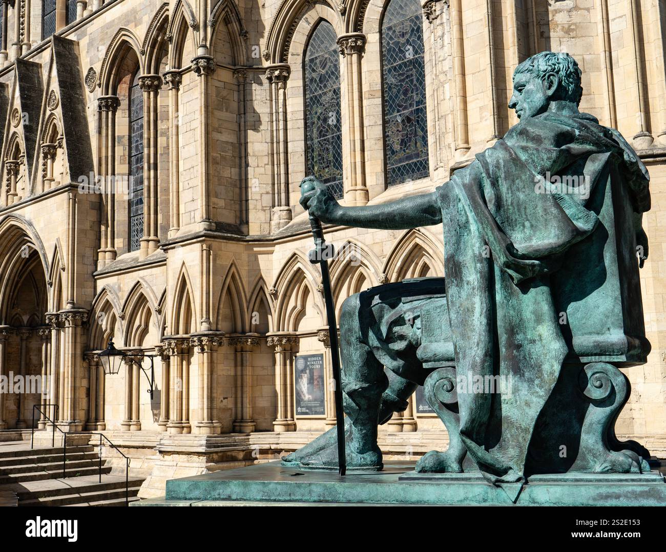 Statue of Constantine The Great outside York Minster, North Yorkshire ...