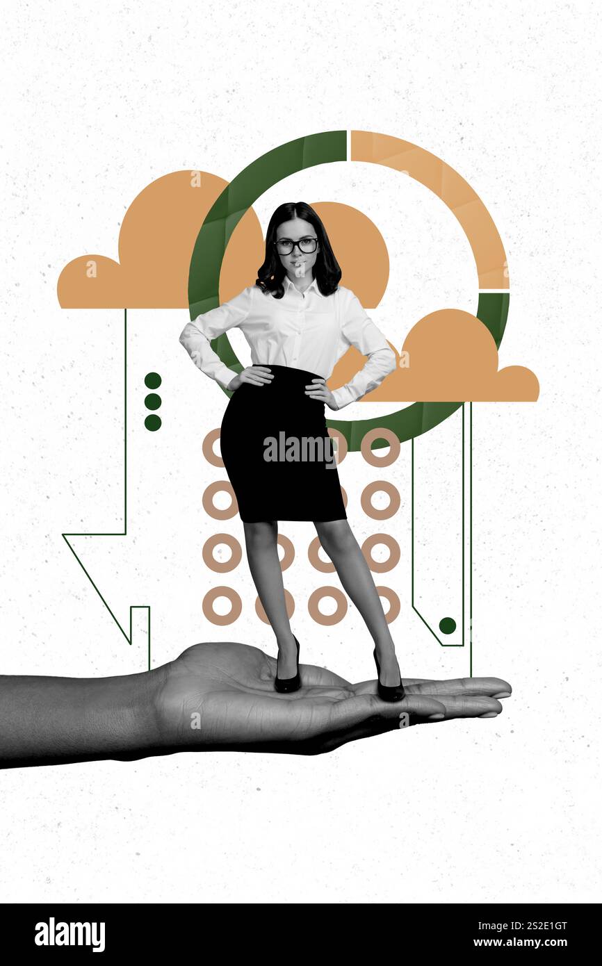 Composite sketch image design trend artwork collage of man fly talk ...