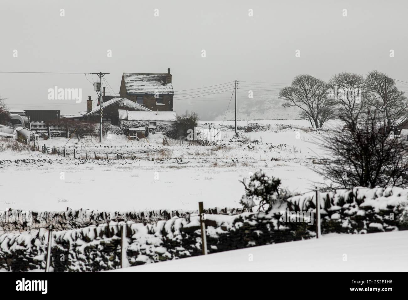 West Yorkshire, UK. 7th Jan, 2025. UK Weather. Winter snow in and ...