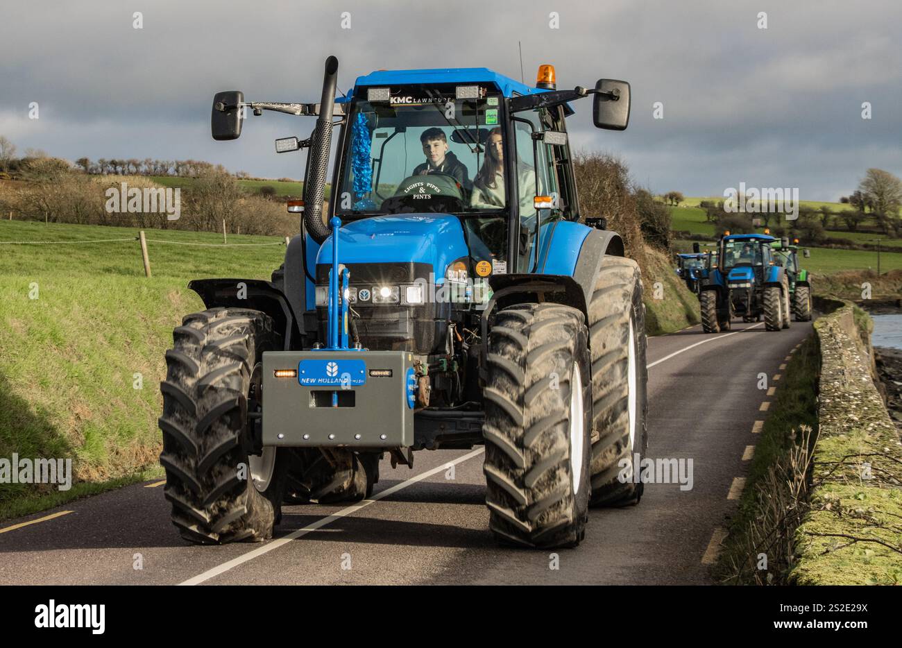 Kilbrittain Tractor Run in aid of Autism Dec 2024 Stock Photo - Alamy