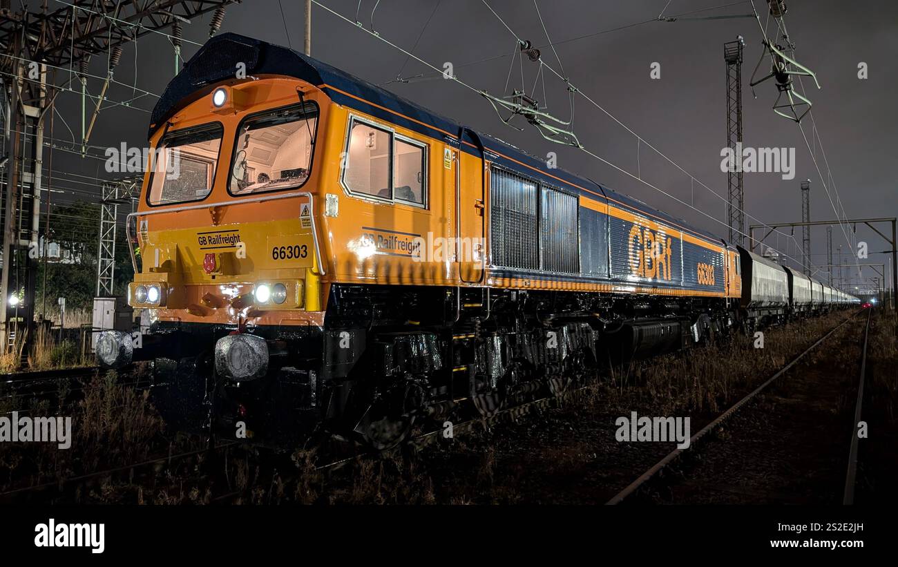 Freight train performing duties Stock Photo - Alamy