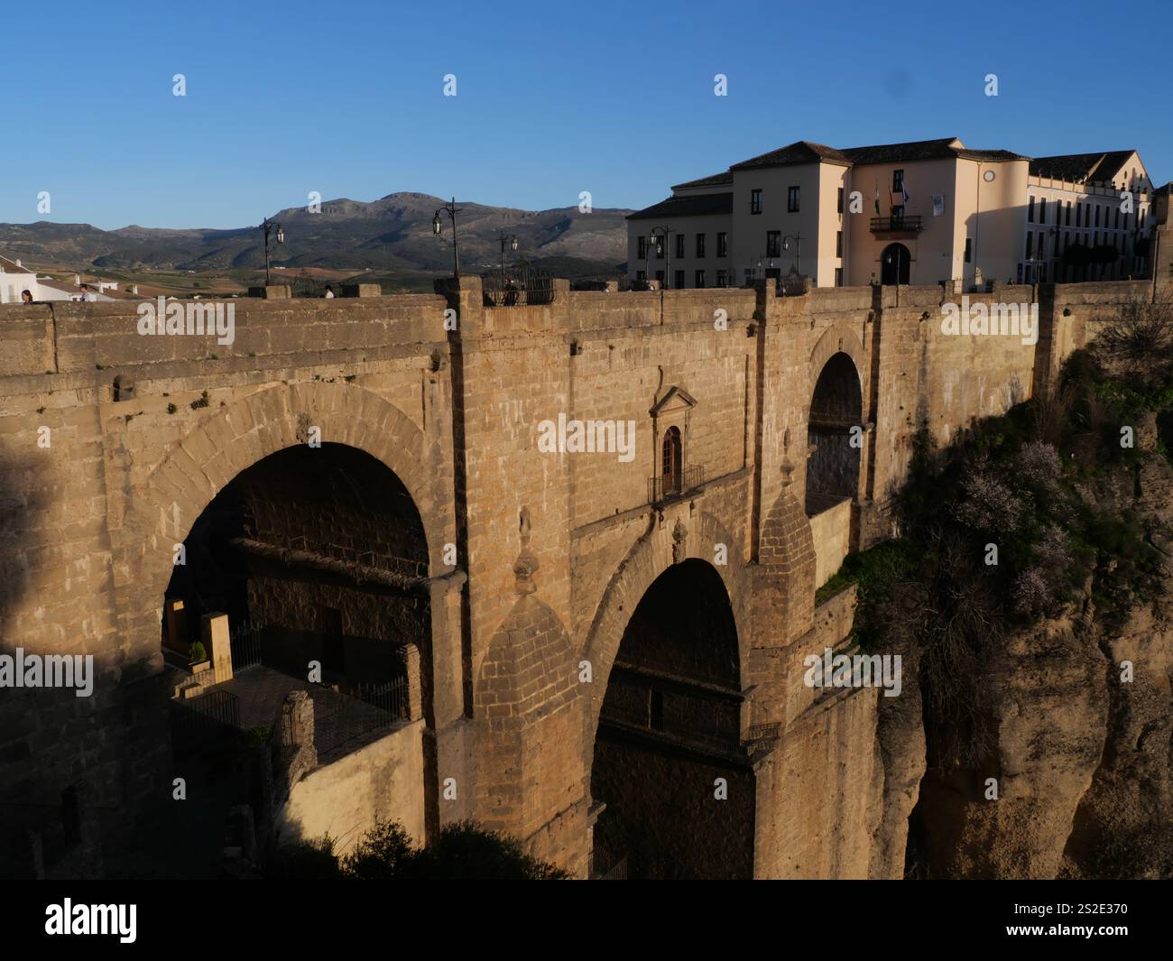 View of the historic Puente Nuevo Centro de Interpretación in Ronda ...