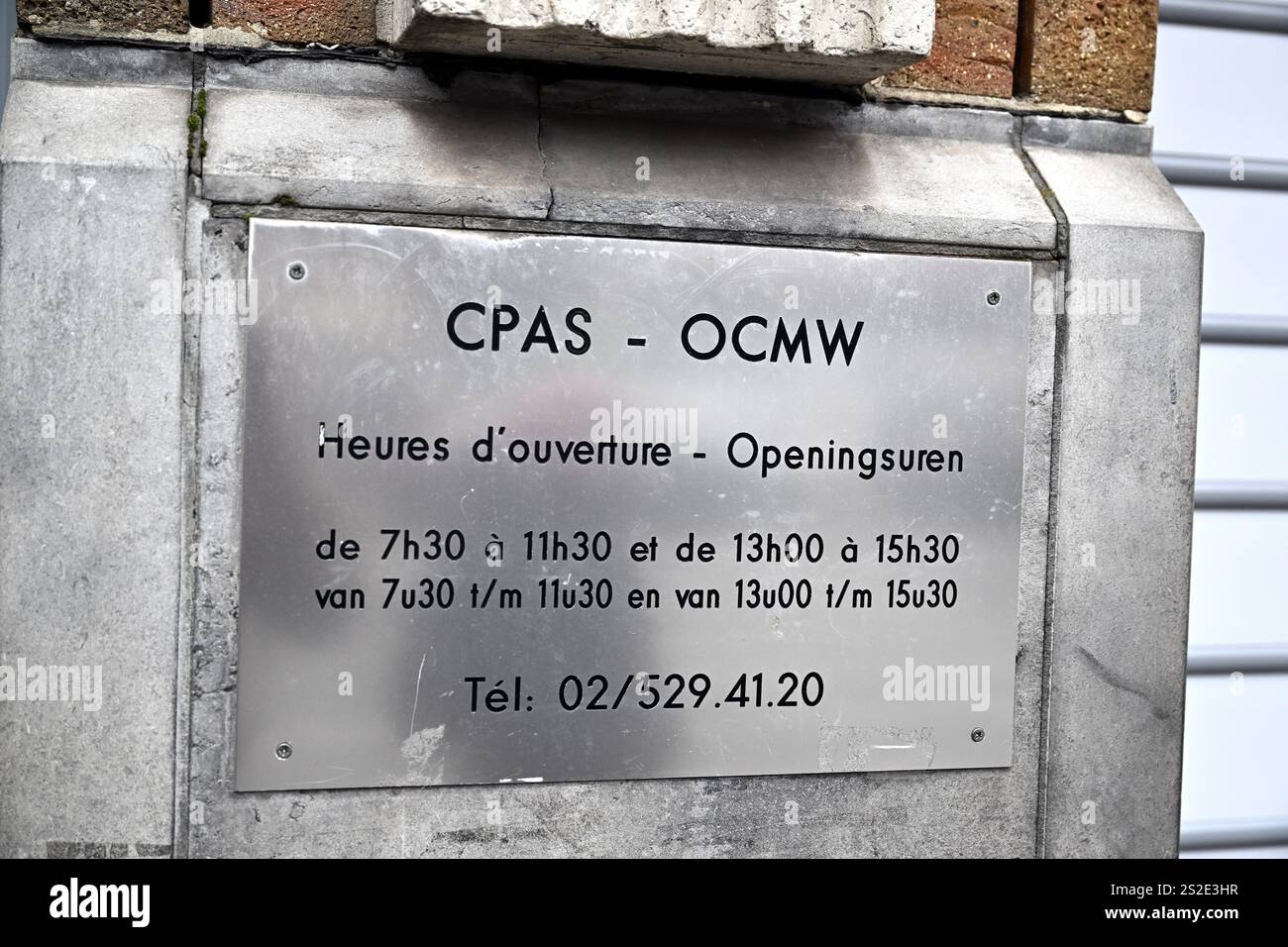 Brussels, Belgium. 07th Jan, 2025. The CPAS/ OCMW offices in Anderlecht ...
