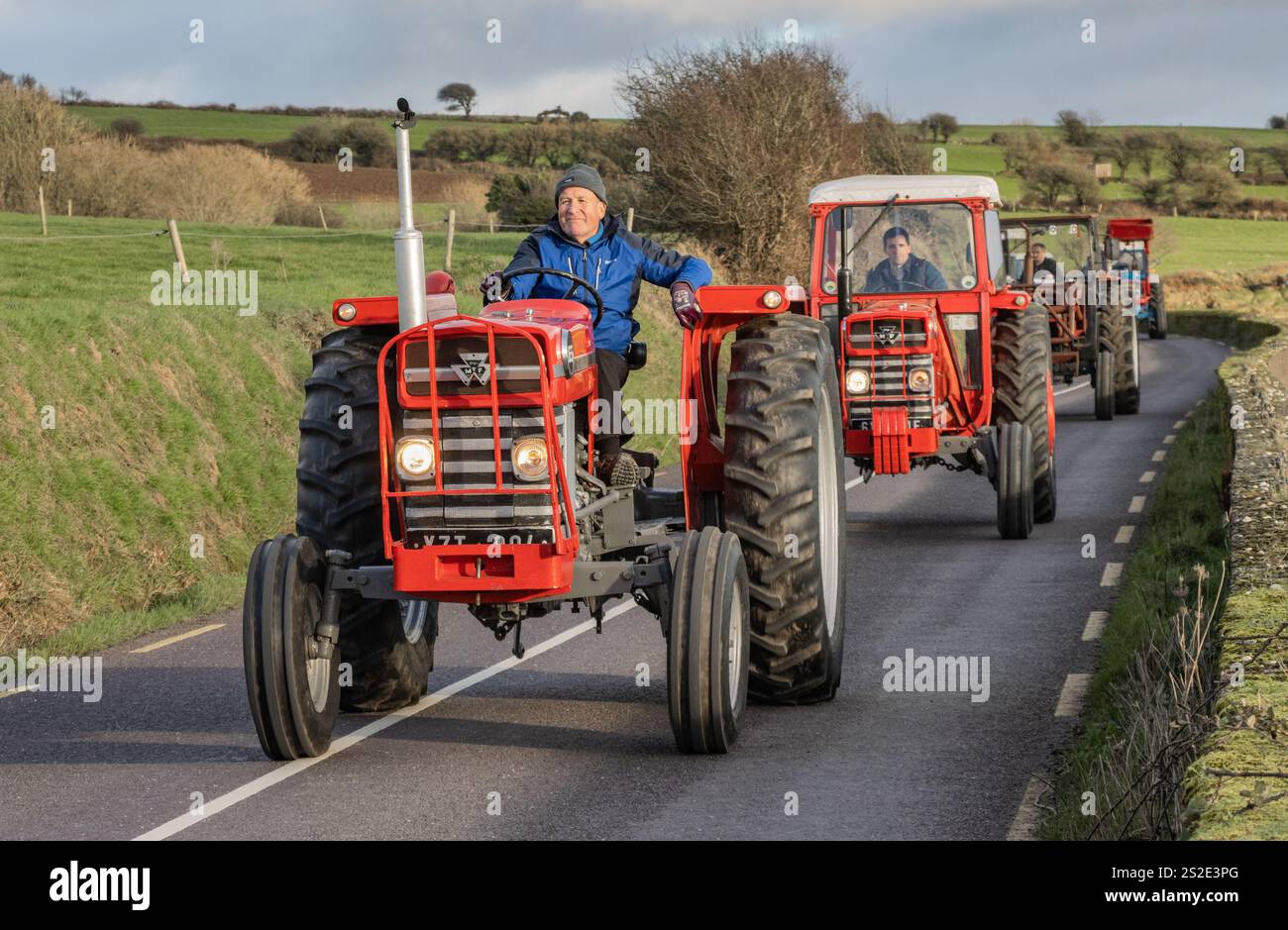 Kilbrittain Tractor Run in aid of Autism Dec 2024 Stock Photo - Alamy