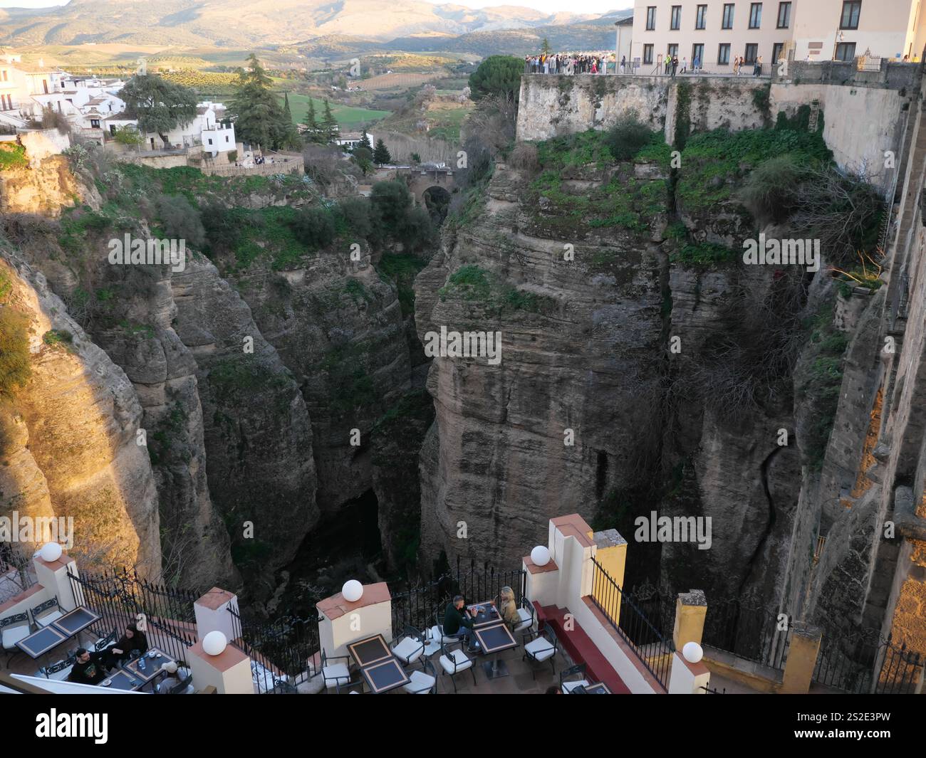 View from the historic Puente Nuevo Centro de Interpretación into the ...