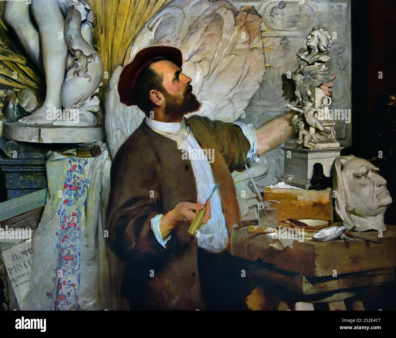 Alajos Strobl in his Atelier 1886 by Janos Temple Fine Art Museum ...