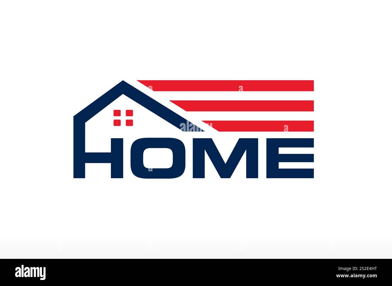 USA House Logo Design America House Logo Patriotic House Logo USA Flag ...