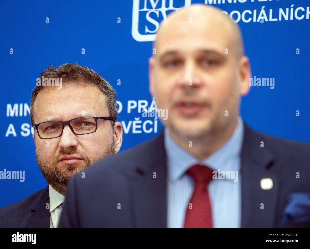 Prague, Czech Republic. 07th Jan, 2025. From left Czech Minister of ...