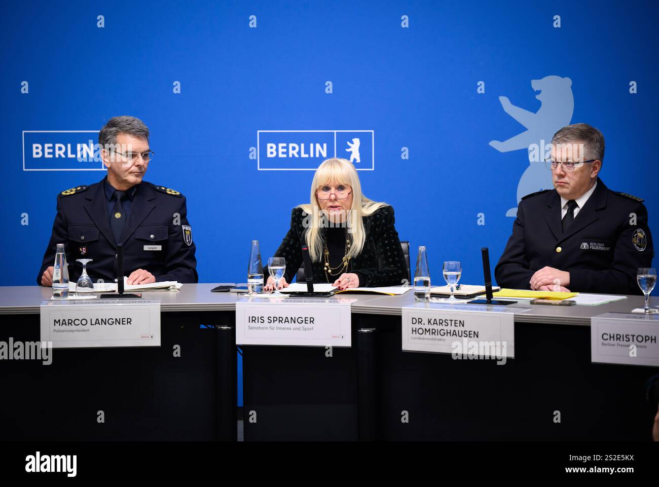 Berlin, Germany. 07th Jan, 2025. Iris Spranger (center, SPD), Berlin ...