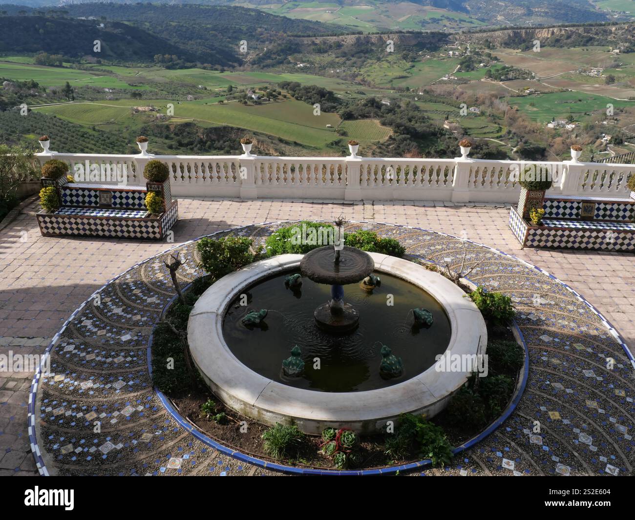 Fountain in the garden of today's Casa Don Bosco museum in Ronda Spain ...