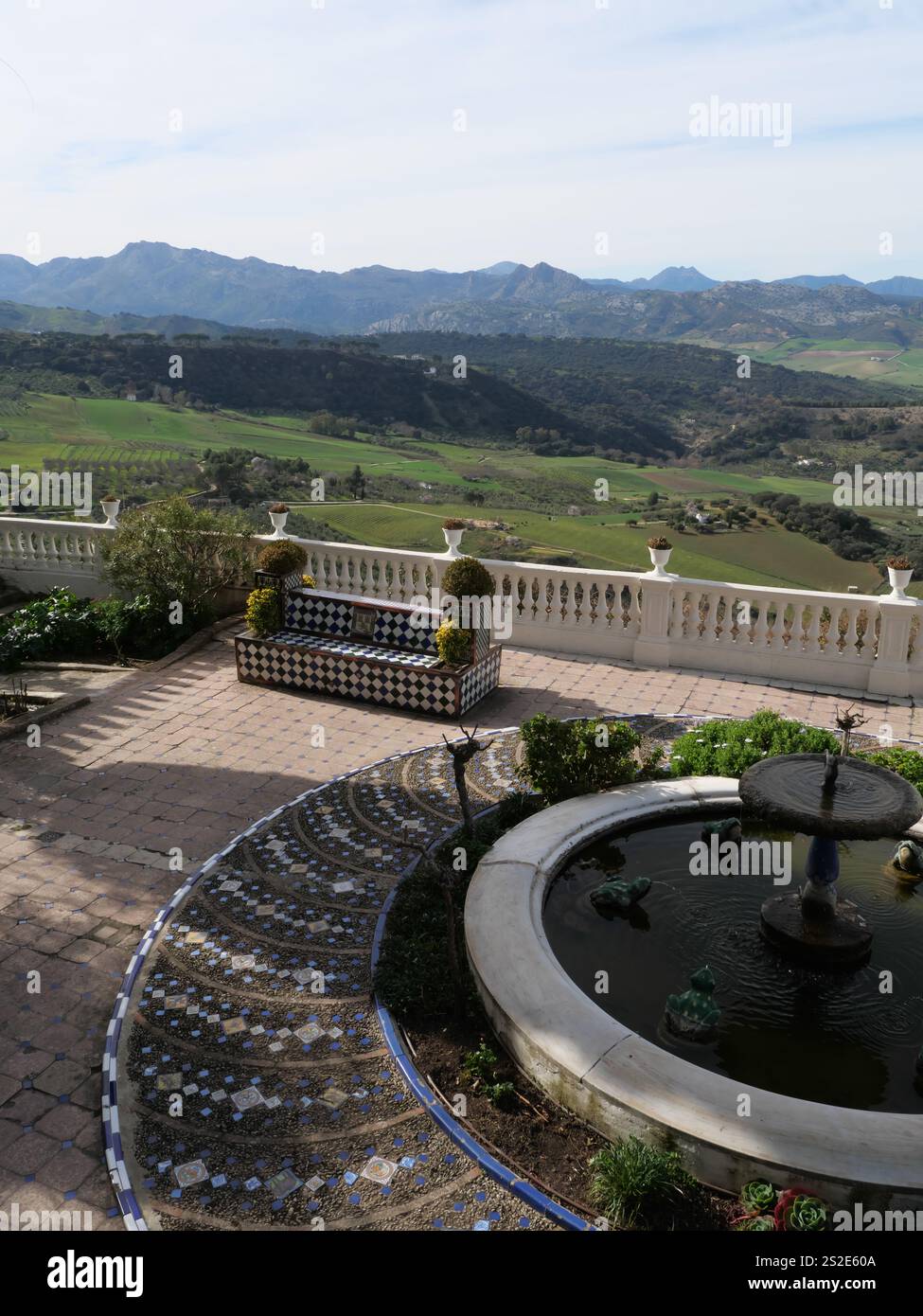Fountain in the garden of today's Casa Don Bosco museum in Ronda Spain ...