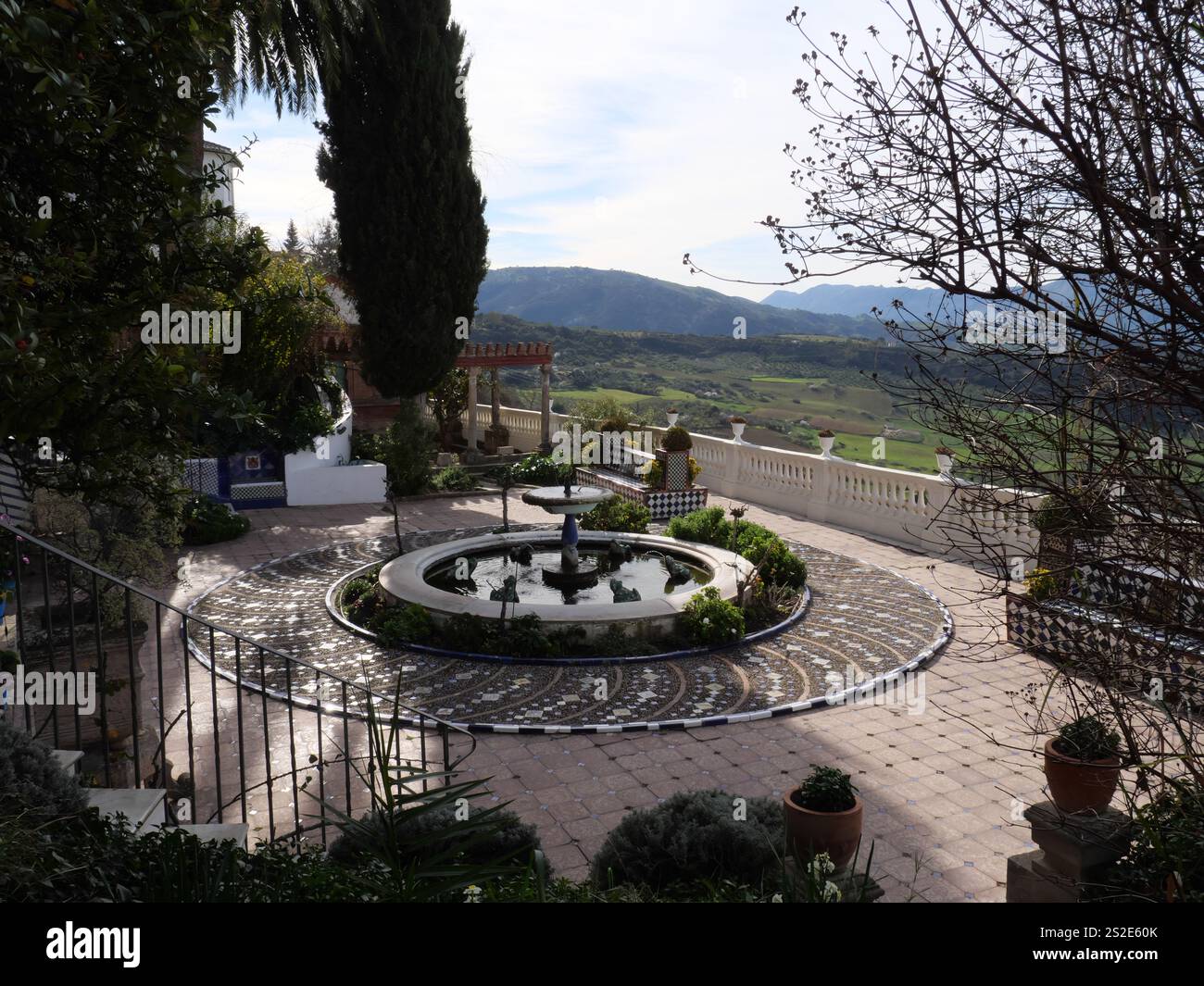 Fountain in the garden of today's Casa Don Bosco museum in Ronda Spain ...