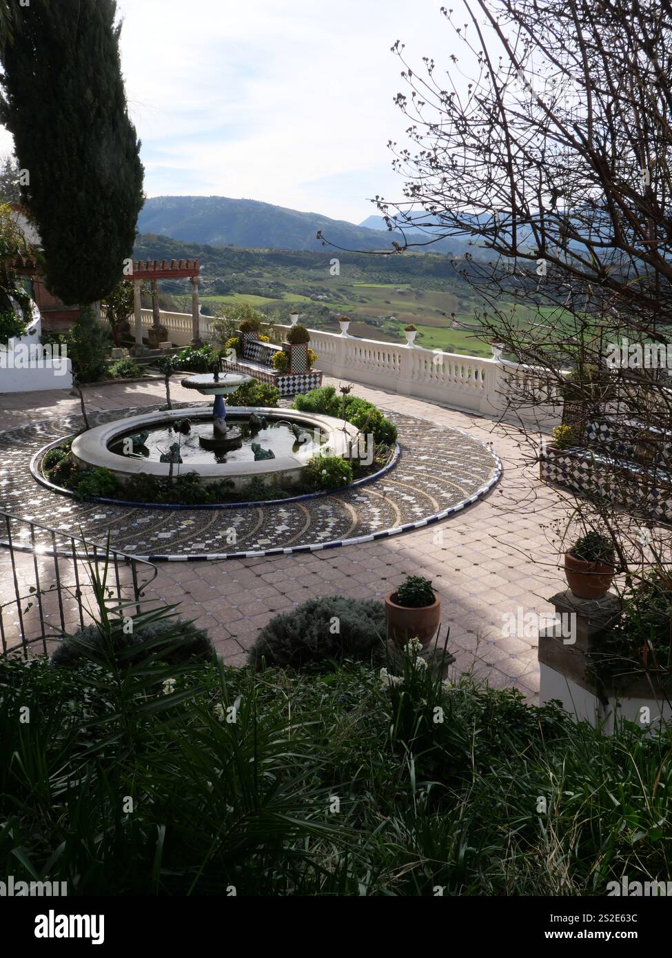 Fountain in the garden of today's Casa Don Bosco museum in Ronda Spain ...