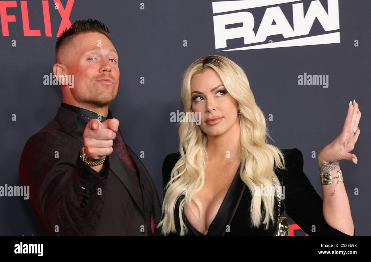 Inglewood, Ca. 06th Jan, 2025. The Miz, Maryse at the WWE Monday Night ...
