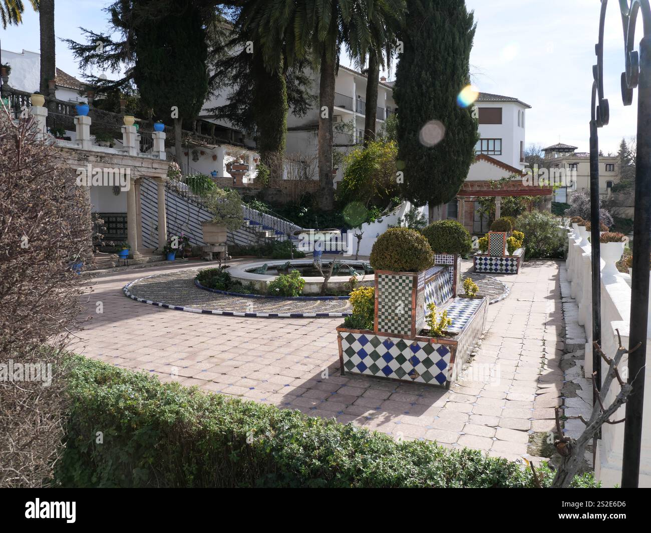 Fountain in the garden of today's Casa Don Bosco museum in Ronda Spain ...
