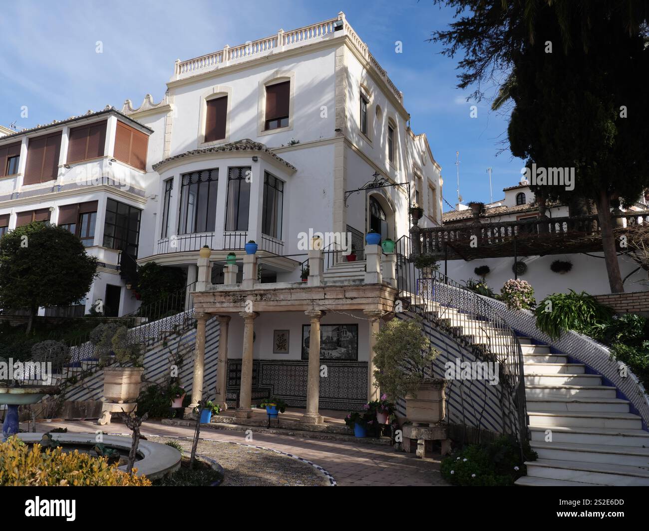 Stairs in the garden of today's Casa Don Bosco museum in Ronda Spain ...