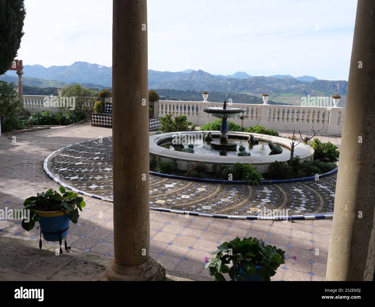 Fountain in the garden of today's Casa Don Bosco museum in Ronda Spain ...