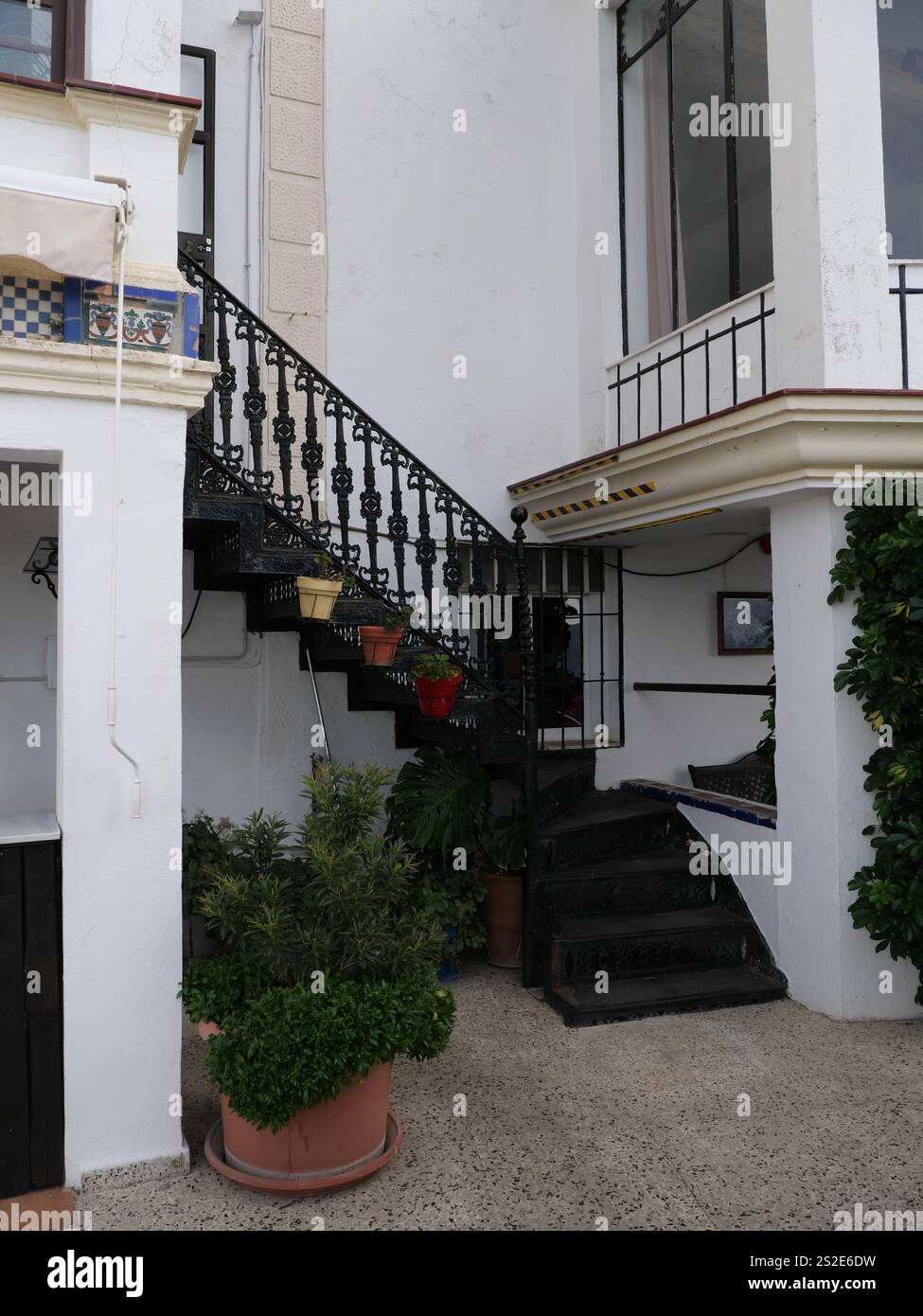 Stairs in the garden of today's Casa Don Bosco museum in Ronda Spain ...