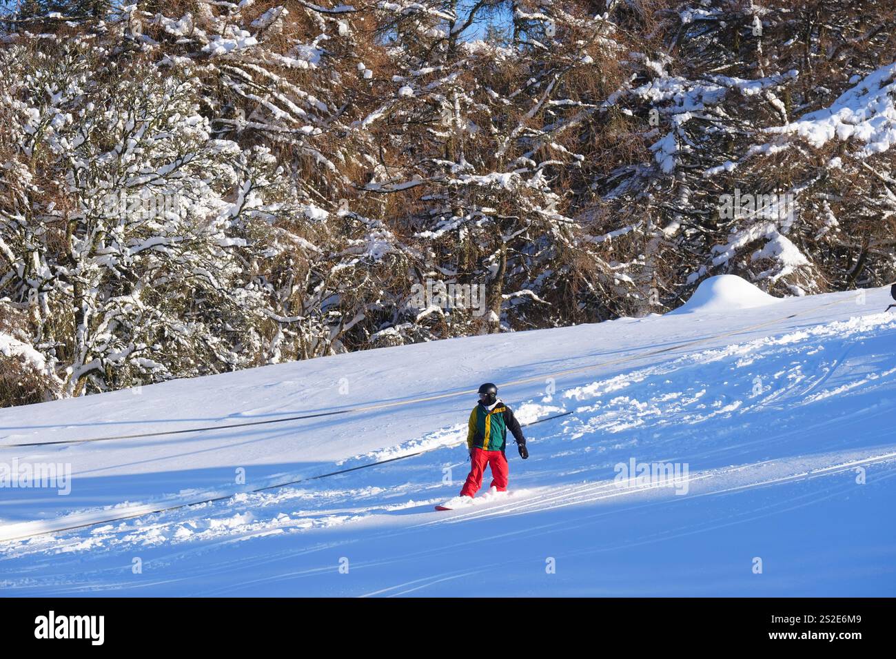 Skiers and snowboarders taking to the slopes at Allenheads ski club in ...