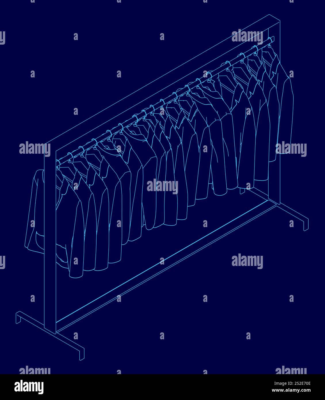 Different clothes on metal Stock Vector Images - Alamy