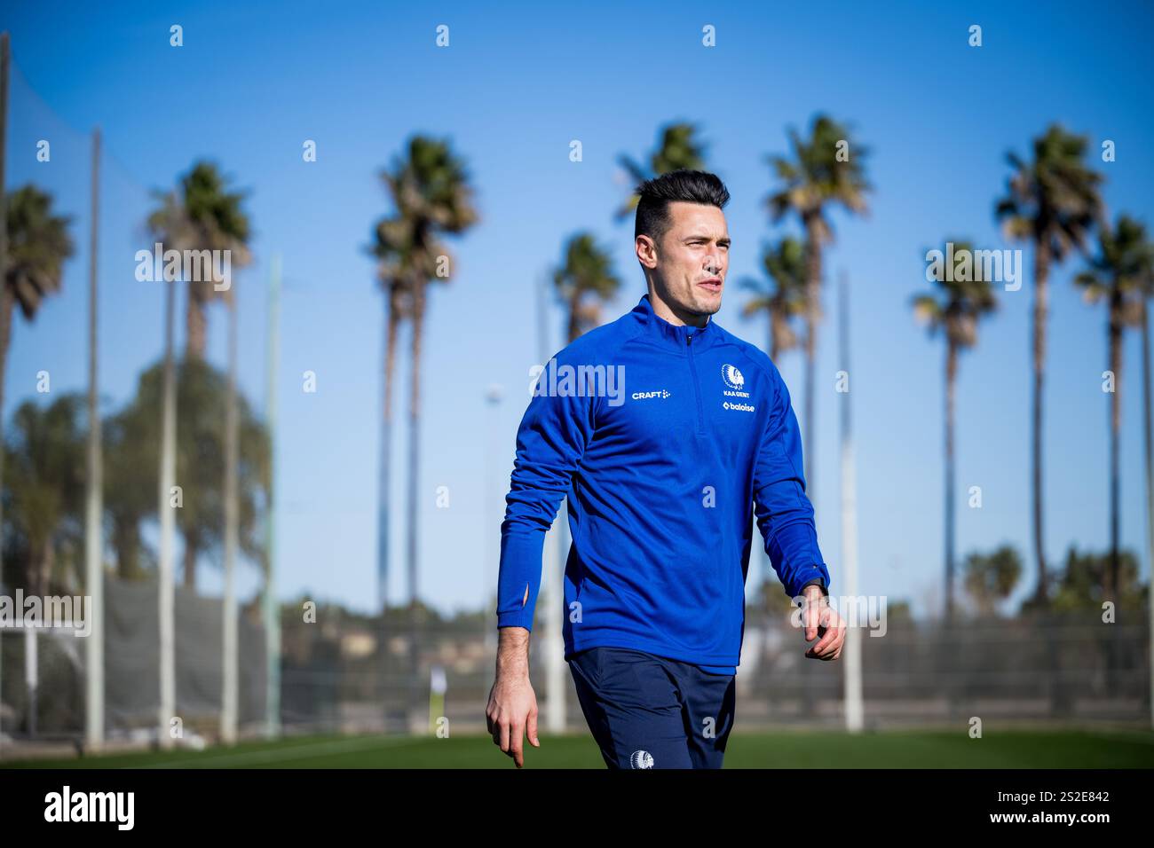 Oliva, Spain. 07th Jan, 2025. Gent's new goalkeeper Tom Vandenberghe ...