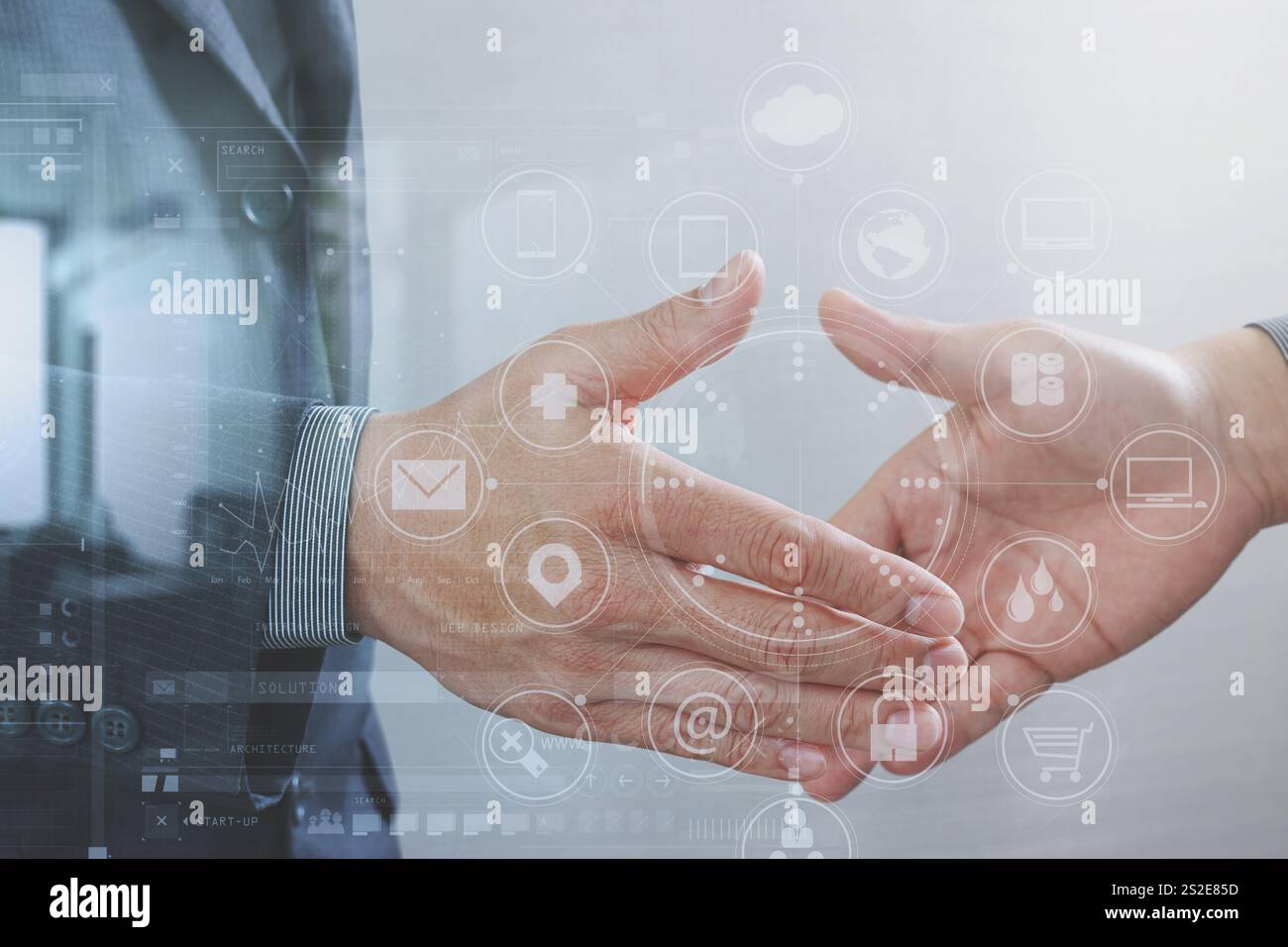 Business partnership meeting concept.photo businessmans handshake. Successful businessmen ...