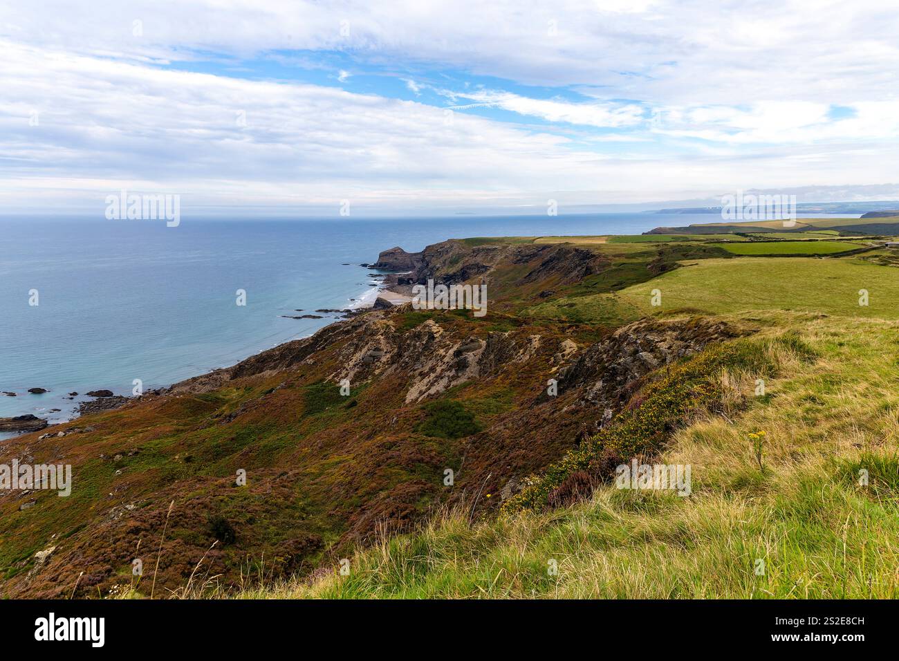 North Cornwall Coastal View, Looking Along the Southwest Coast Path to ...