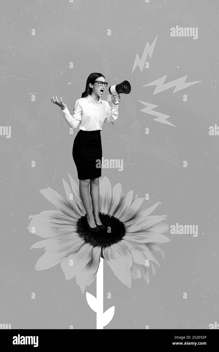 Angry boss shouting on female Black and White Stock Photos & Images - Alamy